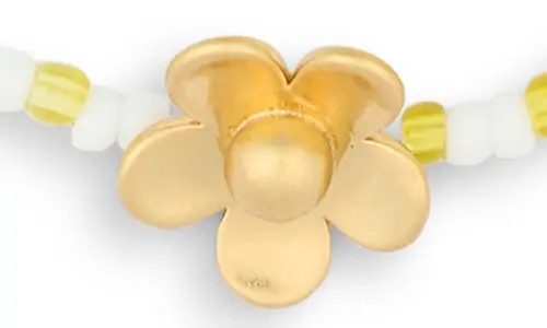 Marc Jacobs Daisy Beaded Slider Bracelet - Gold/yellow