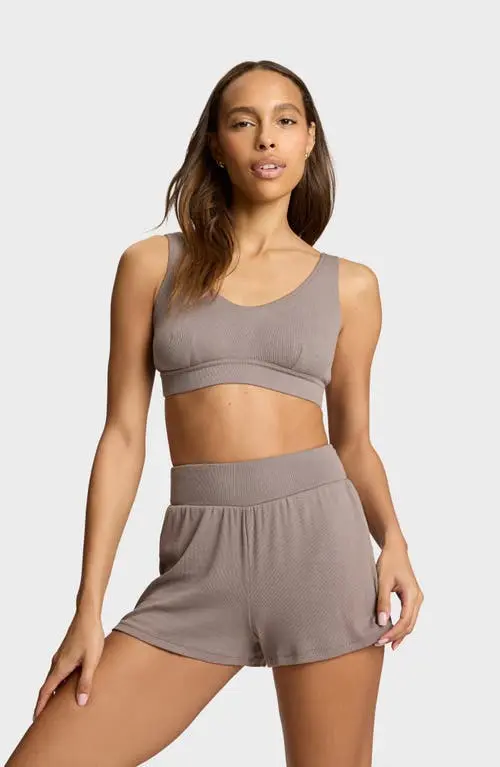 Commando Relaxed Rib Shorts - Truffle