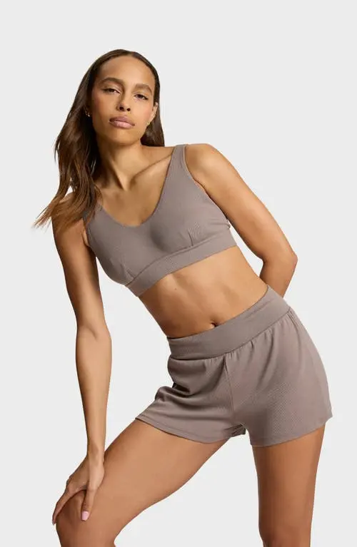 Commando Relaxed Rib Shorts - Truffle