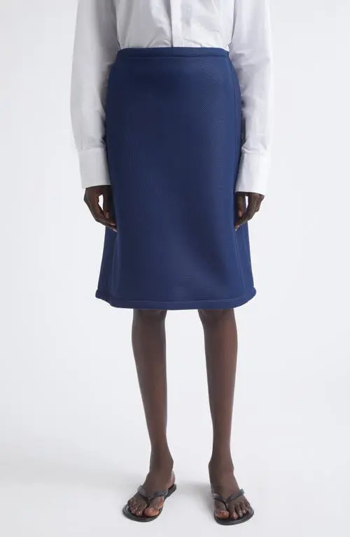 COMING OF AGE Mesh Spacer Knit Wrap Skirt