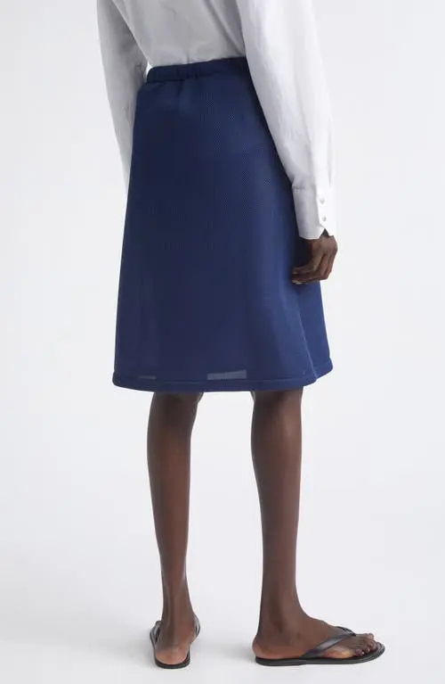 COMING OF AGE Mesh Spacer Knit Wrap Skirt