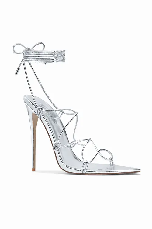 FEMME Sin Lace Up Stiletto Sandal