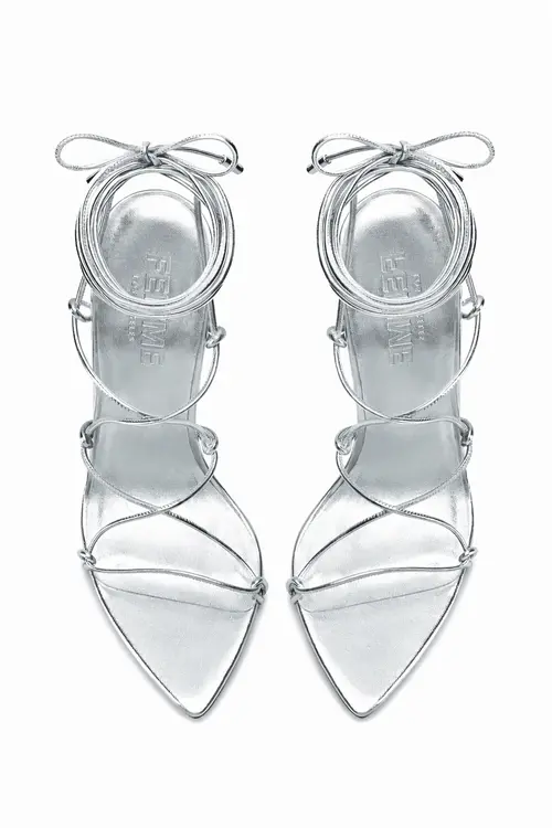 FEMME Sin Lace Up Stiletto Sandal