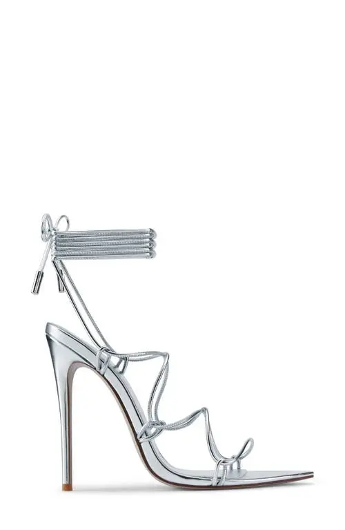 Femme La Femme Sin Lace Up Stiletto Sandal