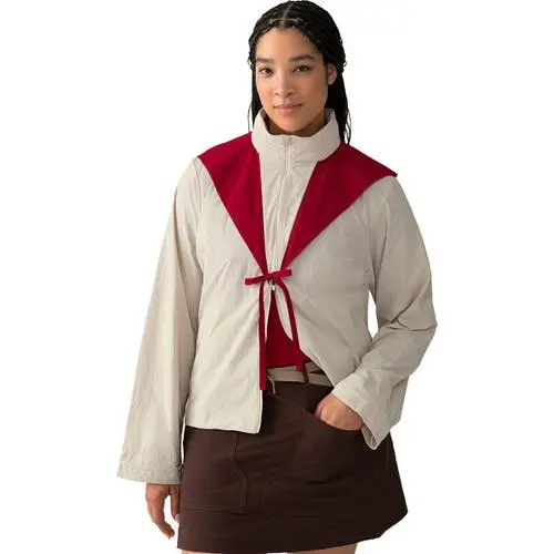 HIKERKIND Packable Windbreaker With Adjustable Tie And Zipper Closure