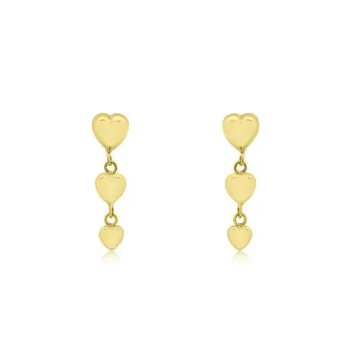 THE LOVERY Graduating Heart Dangle Earrings