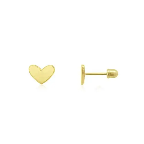 THE LOVERY FINE JEWELRY 14k Yellow Heart Stud Earrings - Gold
