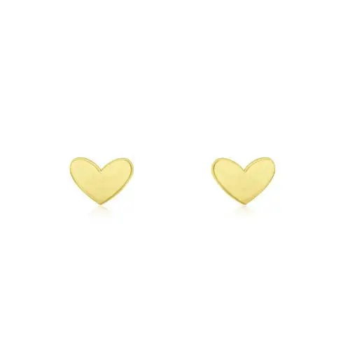 THE LOVERY FINE JEWELRY 14k Yellow Heart Stud Earrings