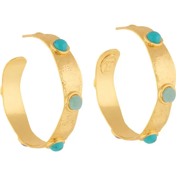Sylvia Toledano Bianca Hoop Earrings - Turquoise