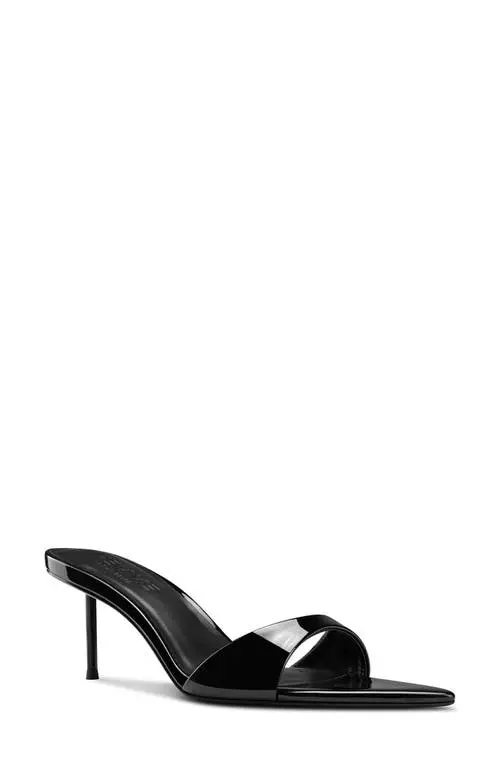 Femme La Femme Marseille Patent Pointed Toe Mule - Black