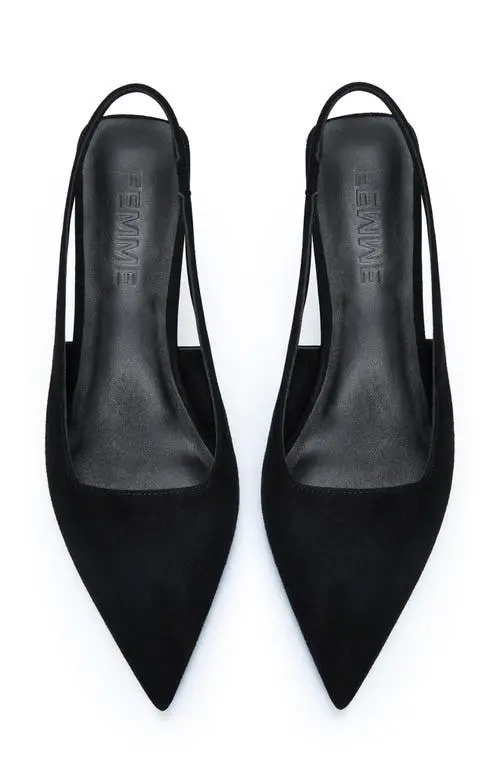 Femme La G55 Slingback Pump - Black