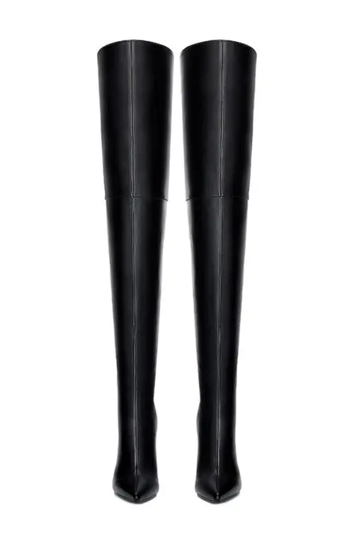 Femme La Scorpio Pointed Toe Thigh High Stiletto Boots