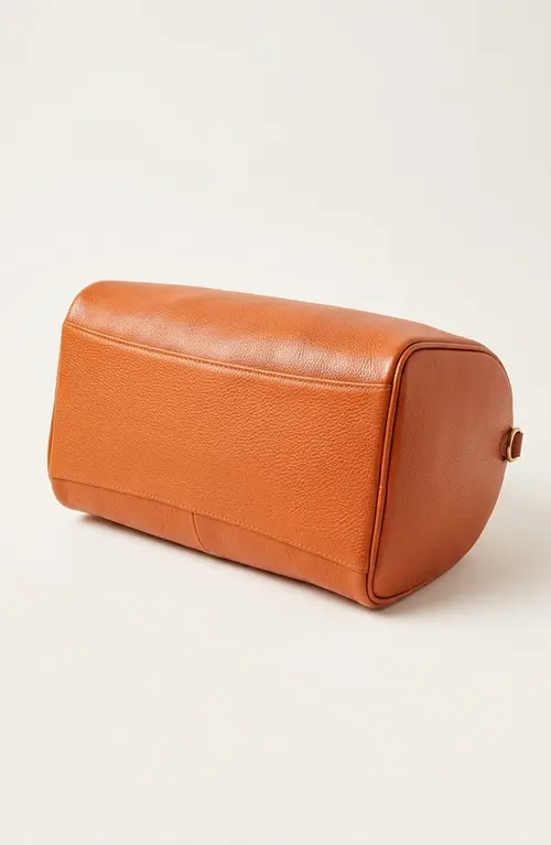 MODENAIRE Leather Boston Bag With Top Handles