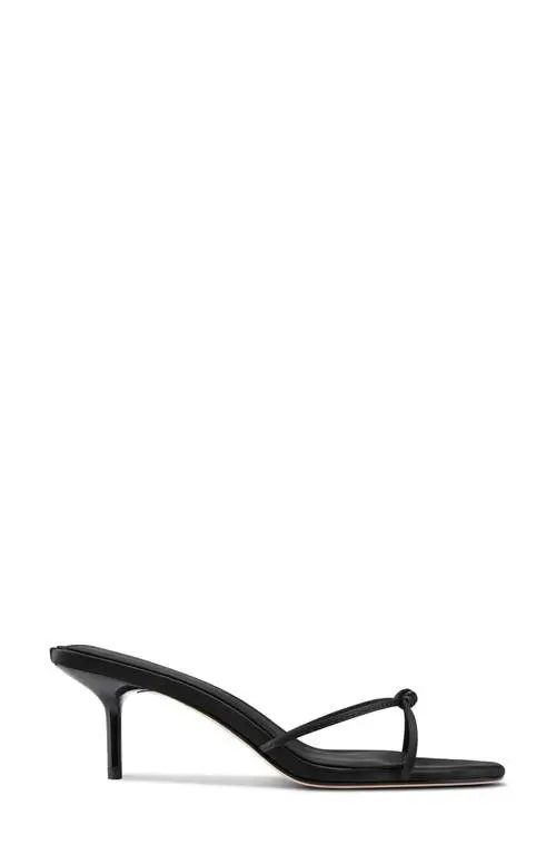Femme La Maeve Slide Sandal With Knot Detailing - Black