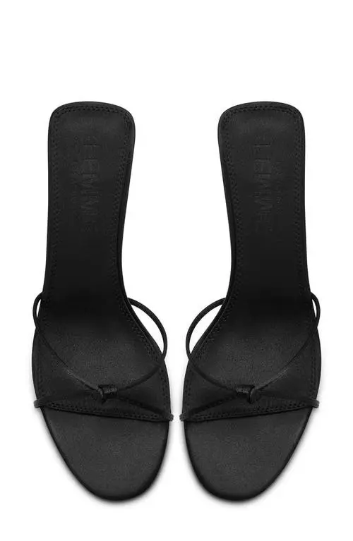 Femme La Maeve Slide Sandal With Knot Detailing - Black