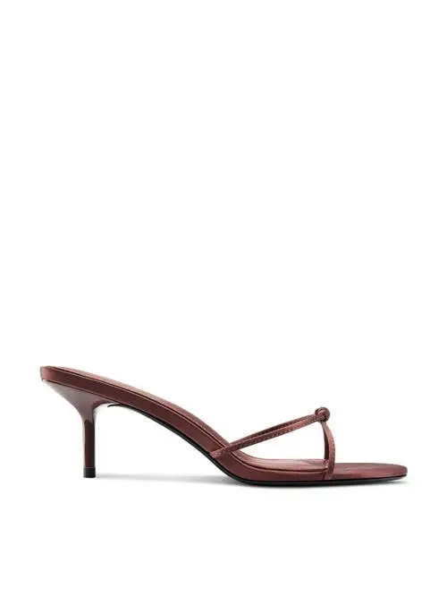 Femme La Femme Maeve Satin Mule - Brown