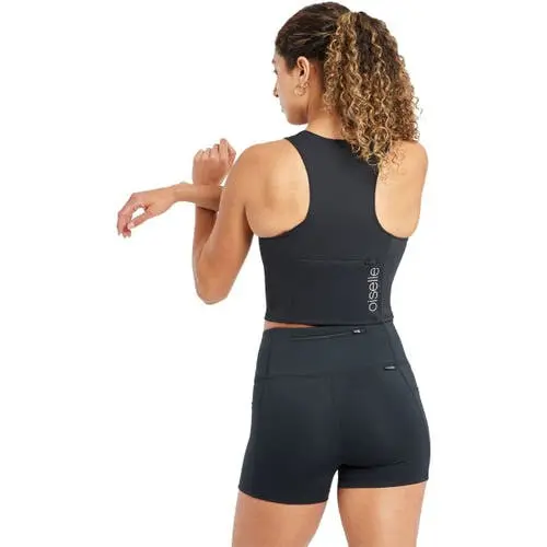 OISELLE Perfect Crop Tank Top - Black