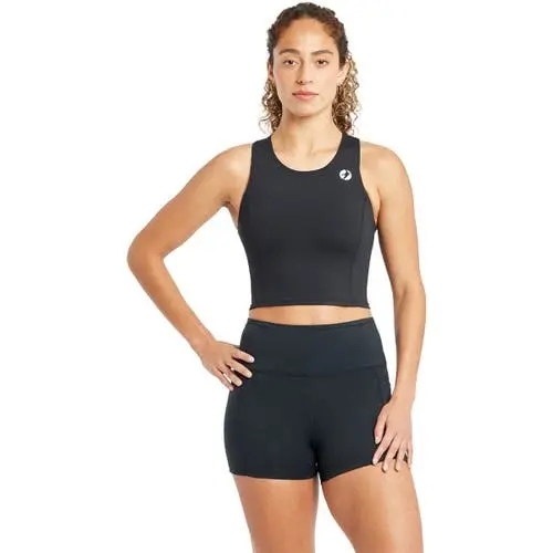 OISELLE Perfect Crop Tank Top - Black