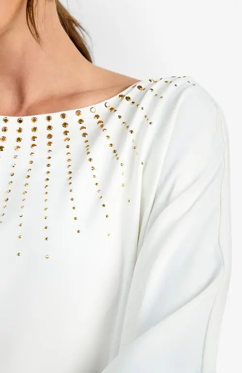 Trina Turk Neena Embellished Caftan Dress - Whitewash