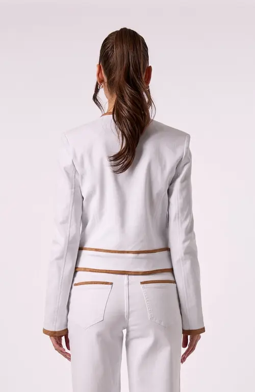 BLUE REVIVAL Sadie Cropped Jacket With Suede Detailing