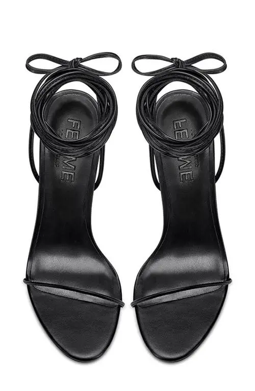 Femme La Barely There Ankle Wrap Stiletto Sandals