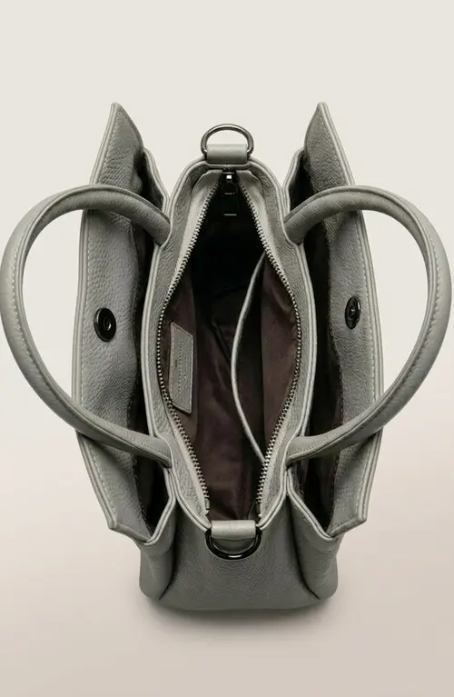 MODENAIRE Structured Circular Detail Top Handle Bag