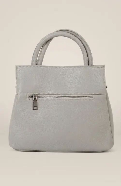 MODENAIRE Structured Circular Detail Top Handle Bag