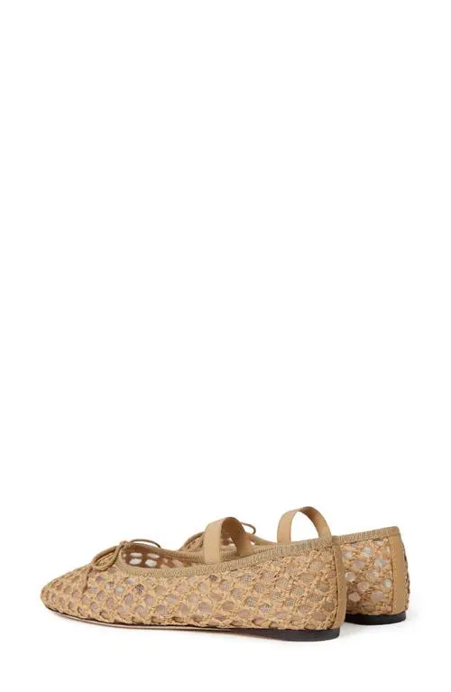 LOEFFLER RANDALL Leonie Woven Raffia Mary Jane Ballet Flats