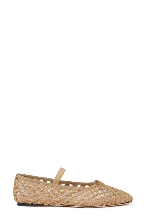 LOEFFLER RANDALL Leonie Woven Raffia Mary Jane Ballet Flats