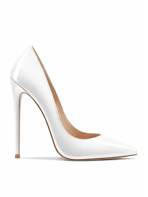 Femme La Femme Rum Pump Stiletto Heels - White