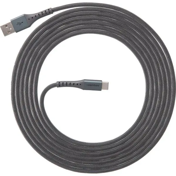 VENTEV Alloy Usb-a To Usb-c High Speed Ultradurable 10 Foot Cable - Silver