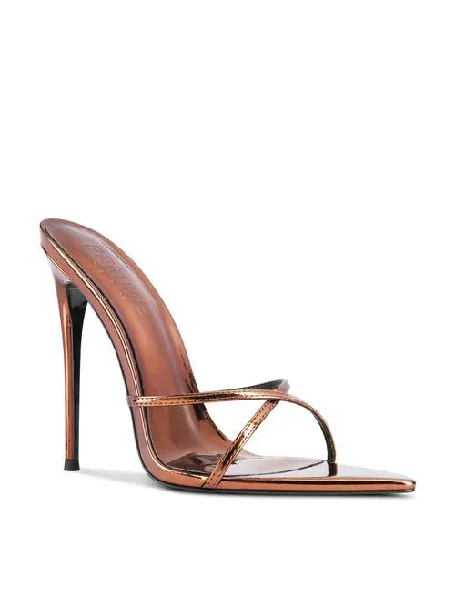 FEMME Donatella Mule Stiletto Heel - Glazed Choco