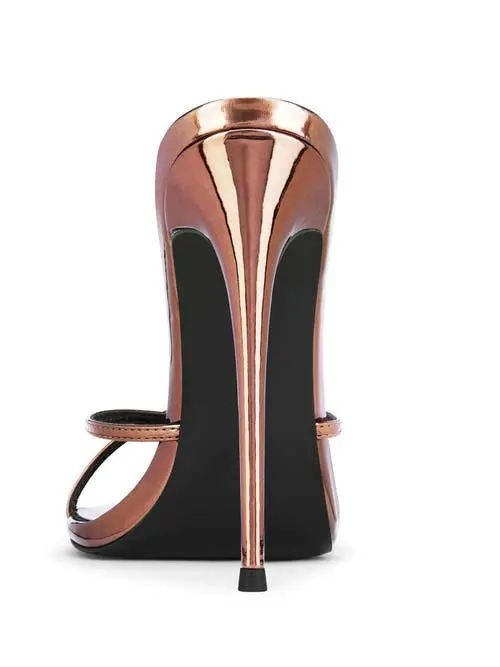 FEMME Donatella Mule Stiletto Heel - Glazed Choco