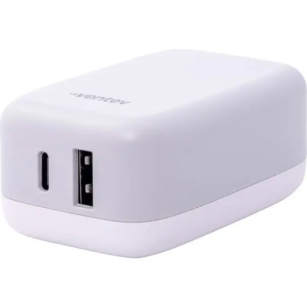 VENTEV 27w Dual Usb-c And Usb-a Wall Charger - Gray