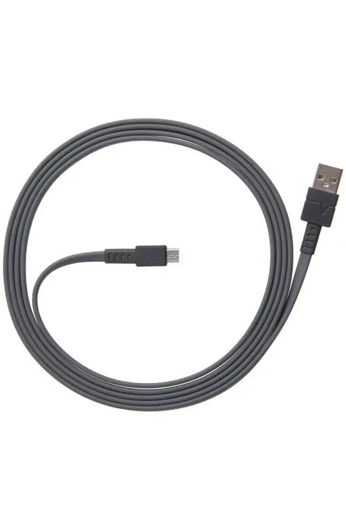 VENTEV Flat Usb-a To Micro-usb High Speed Tangle-free 6 Foot Cable - Gray