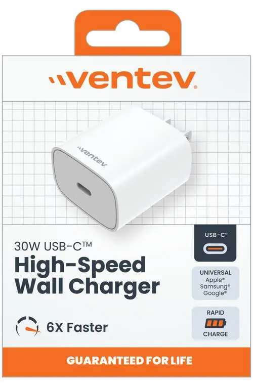 VENTEV 30w Ultrafast Usb-c Universal Wall Charger