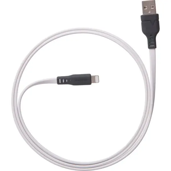 VENTEV Flat Usb-a To Apple Lightning High Speed Tangle-free 3 Foot Cable - White