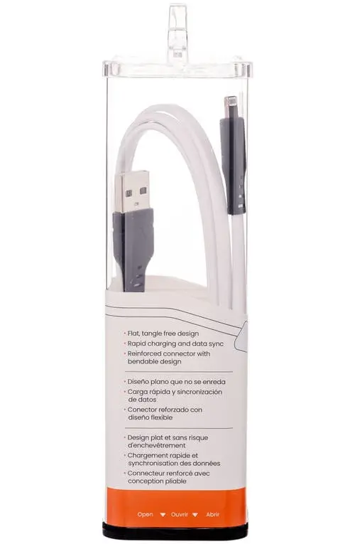VENTEV Flat Usb-a To Apple Lightning High Speed Tangle-free 3 Foot Cable
