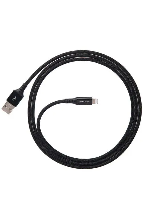 VENTEV Alloy Usb-a To Apple Lightning High Speed Ultradurable 4 Foot Cable - Black