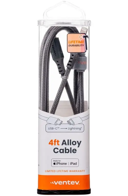 VENTEV Alloy Usb-c To Apple Lightning High Speed Ultradurable 4 Foot Cable