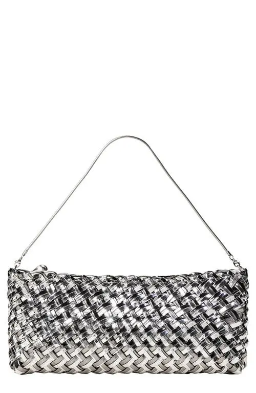 NAGHEDI Gala Metallic Clutch - Pewter