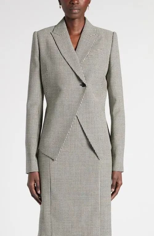 Alexander McQueen Houndstooth Wool Jacket