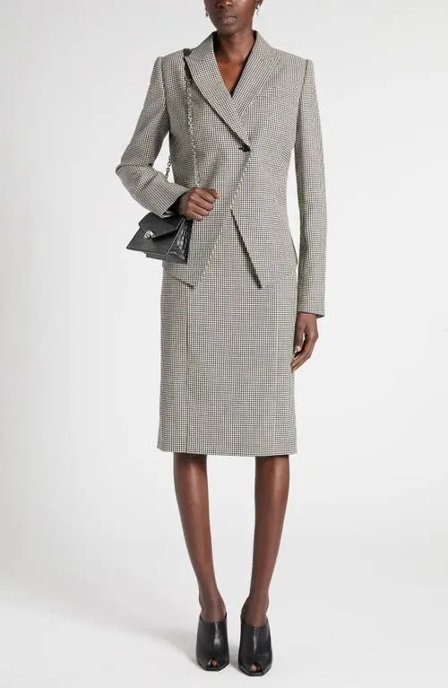 Alexander McQueen Houndstooth Wool Jacket