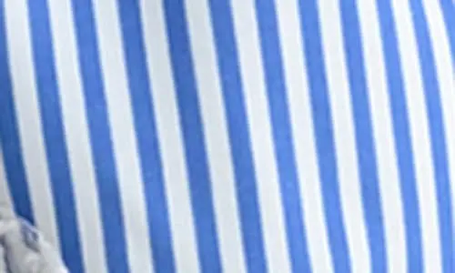ALL IN FAVOR Striped Lace Hem Shorts
