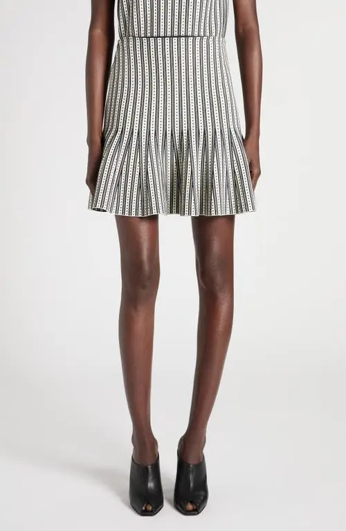 Alexander McQueen Jacquard Stripe Knit Miniskirt