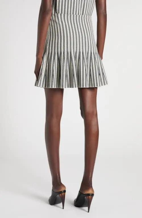 Alexander McQueen Jacquard Stripe Knit Miniskirt
