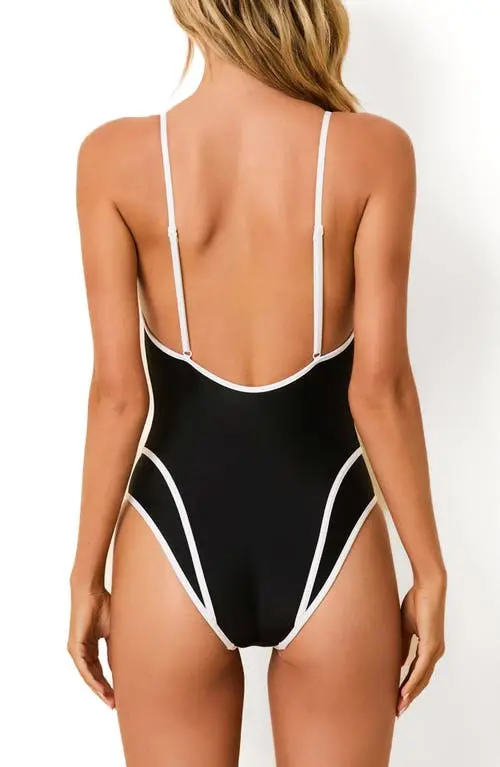 Solid & Striped Sawyer Contrast Binding One-piece Swimsuit