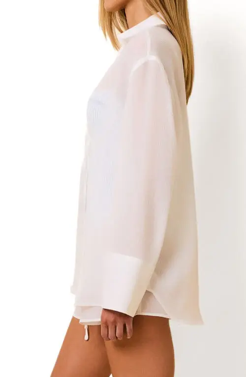 Solid & Striped Jaclyn Sheer Long Sleeve Tunic