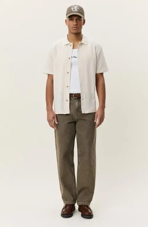 LES DEUX Pointelle Short Sleeve Cardigan