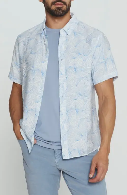 7 Diamonds Linden Floral Short Sleeve Button-up Shirt